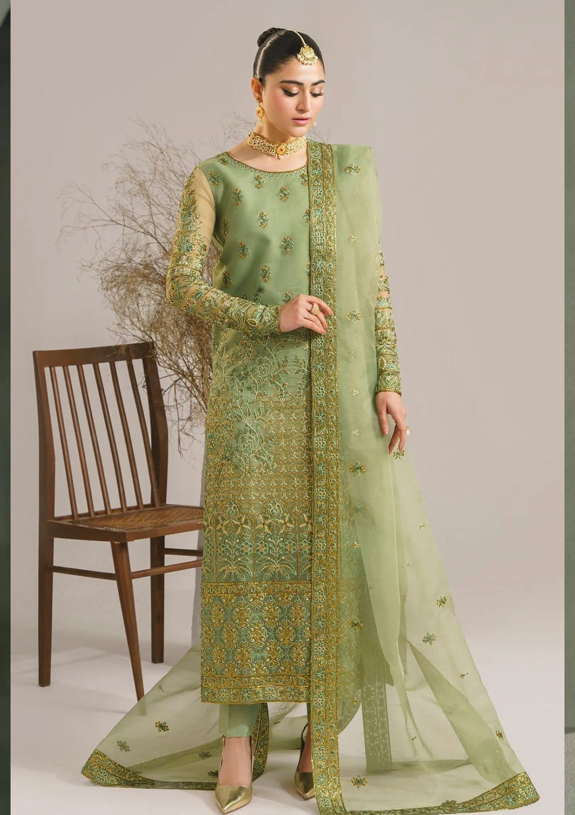 Shop AKBAR ALSAM FORMAL ORGANZA DRESS | Eastern Fashion